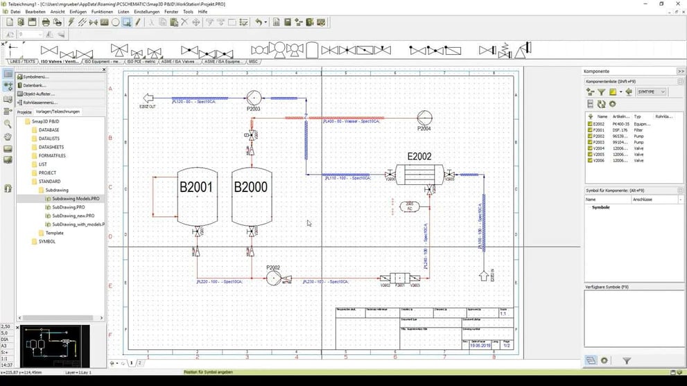 Smap3D P&ID | Software for creating P&ID flow diagrams