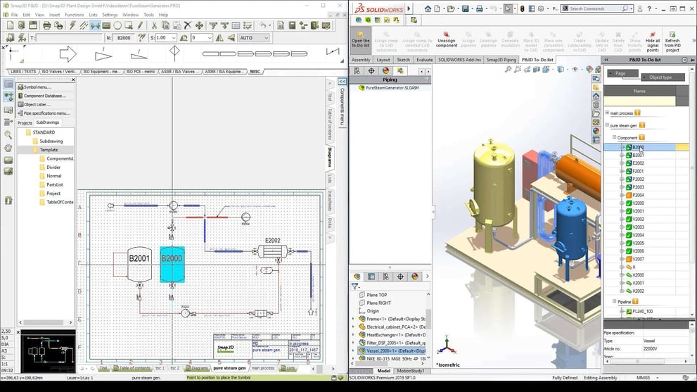 Smap3D P&ID | Software for creating P&ID flow diagrams