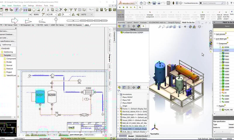 Smap3D Plant Design: Piping Design with SOLIDWORKS